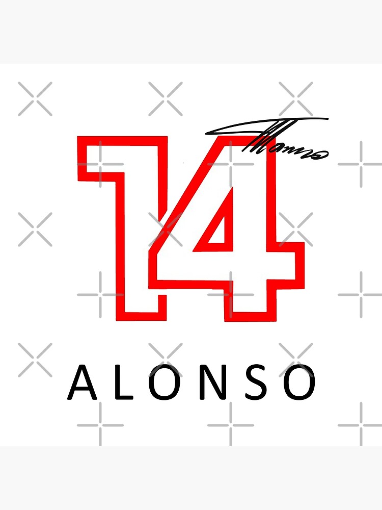 Póster «Gráfico de la firma de Fernando Alonso F1 - Luz» de cse313 ...