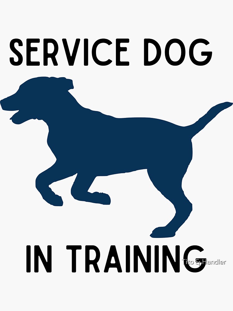 "Service Dog in Training (Dark Blue)" Sticker for Sale by Tatianacitali ...