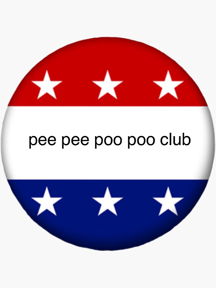 "pee pee poo poo club " Sticker for Sale by muffintayart | Redbubble