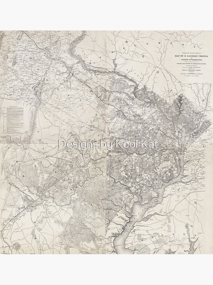 Northern Virginia Dc Map Northern Virginia (NoVA) Print — Terratorie