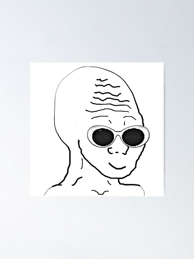"Big Brain Wojak" Poster for Sale by marjard | Redbubble