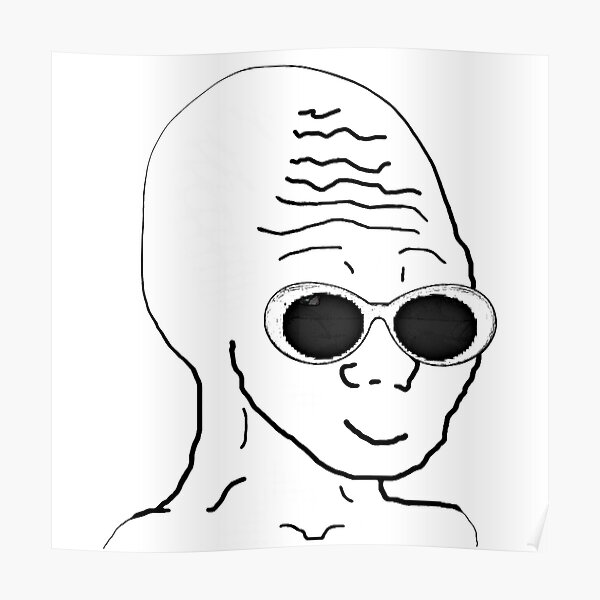 "Big Brain Wojak" Poster for Sale by marjard | Redbubble