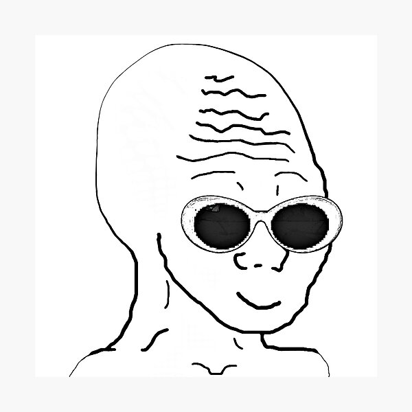 "Big Brain Wojak" Photographic Print for Sale by marjard | Redbubble