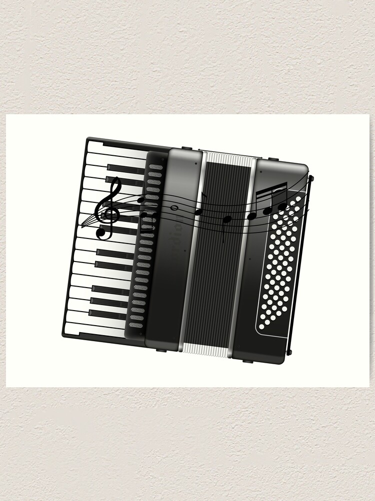 Lámina artística «Divertido Acordeón, Bandera Mexicana Acordeón Aéreo ...