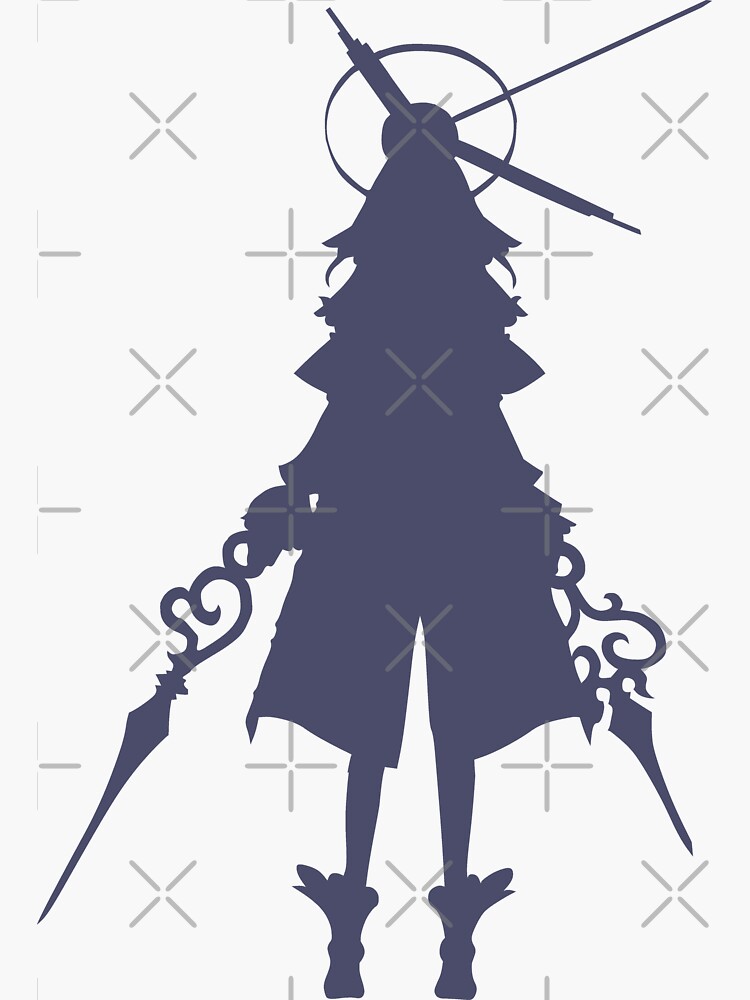 "Hololive EN Gen 2 : Ouro Kronii full body monochrome" Sticker for Sale ...