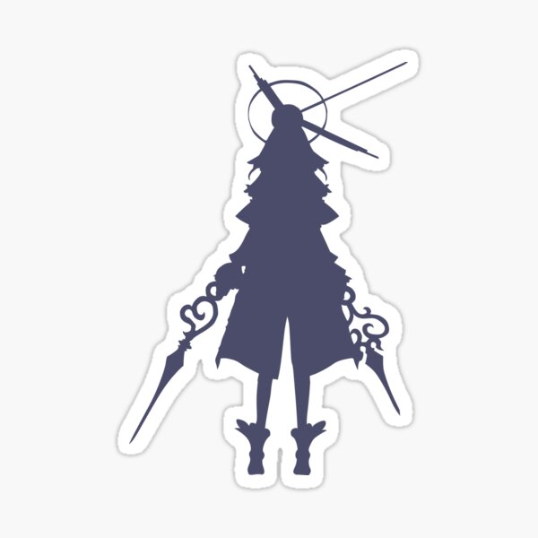 "Hololive EN Gen 2 : Ouro Kronii full body monochrome" Sticker for Sale ...