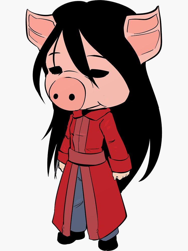 "Chibi Pig" Sticker for Sale by Vampstock | Redbubble