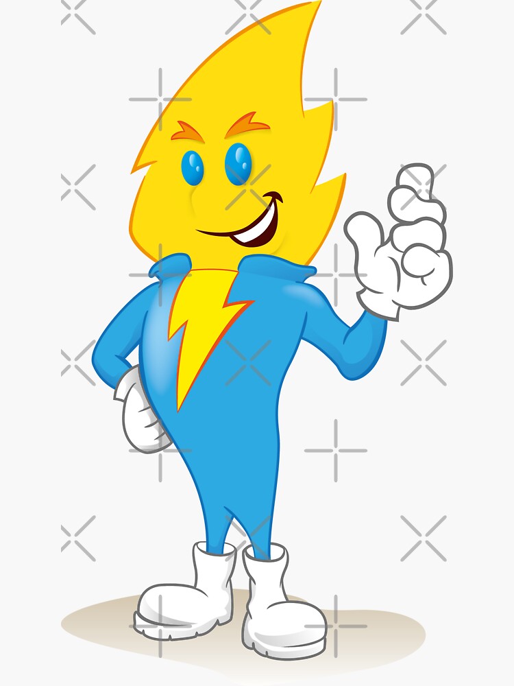 "Illustration of an electric power mascot. Ideal for catalogs ...