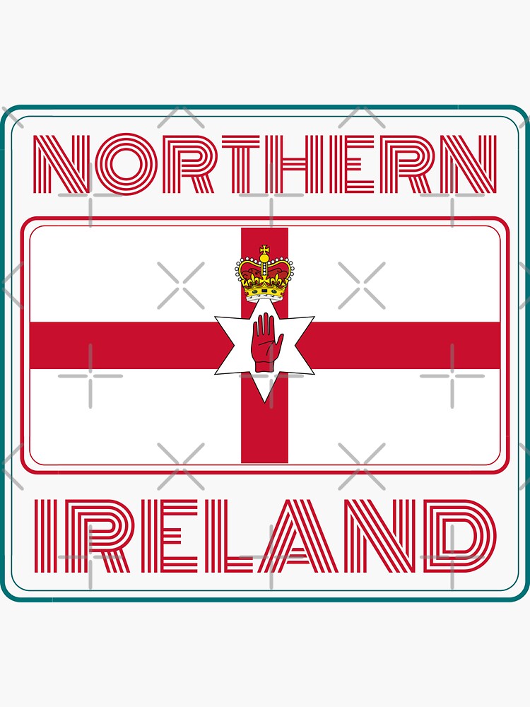 "Northern Ireland Nostalgic Style" Sticker for Sale by FedSherDesign ...