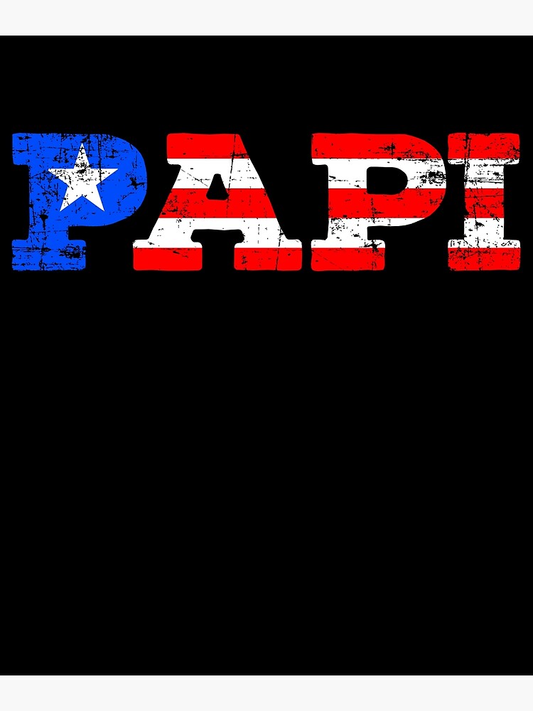 Lámina fotográfica «Bandera de puerto rico papi boricua apenado vintage ...