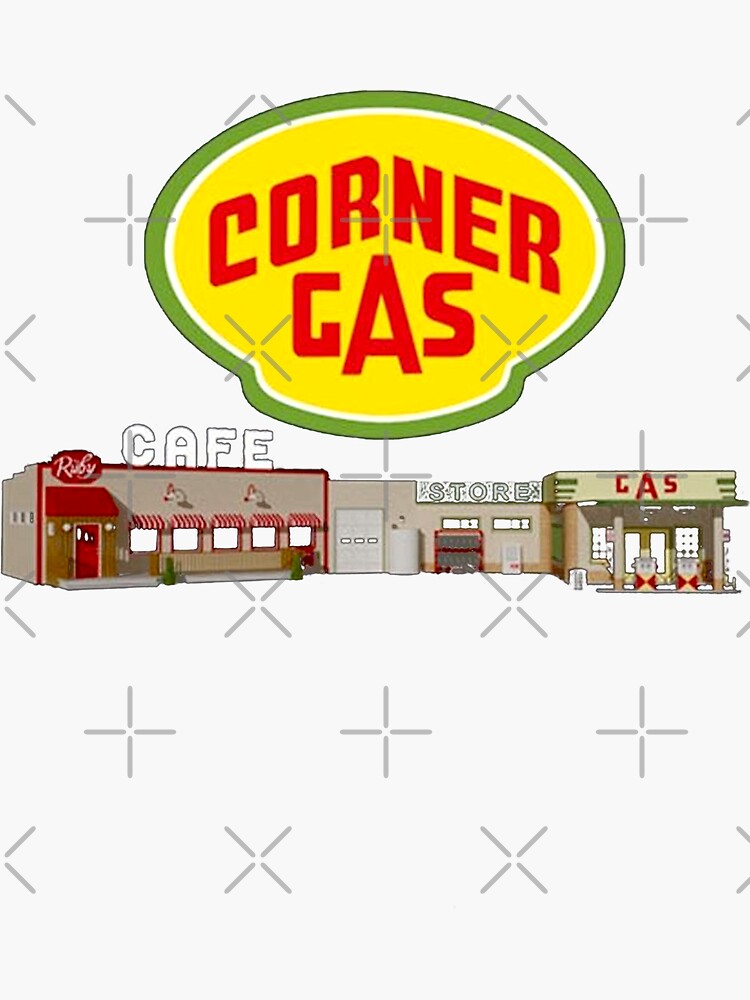 "Corner-Gas-Logo-and-Station-Womens" Sticker for Sale by NatalieCoxx ...