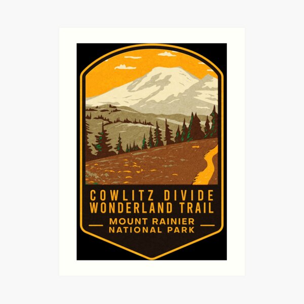 "Cowlitz Divide Wonderland Trail Mount Rainier National Park" Art Print ...