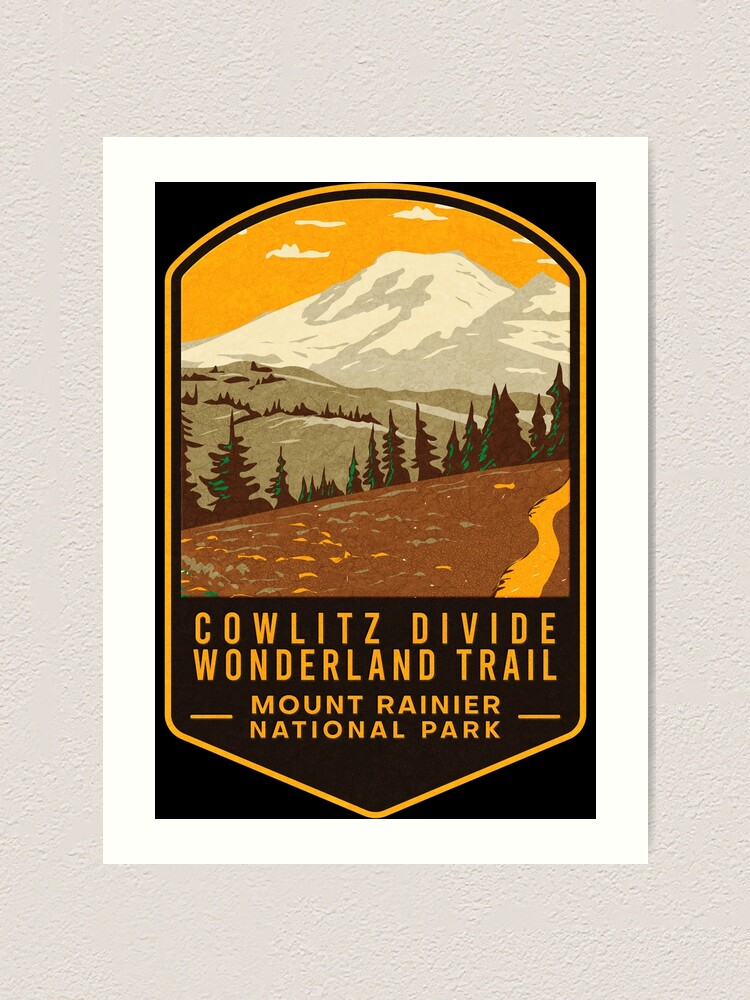 "Cowlitz Divide Wonderland Trail Mount Rainier National Park" Art Print ...