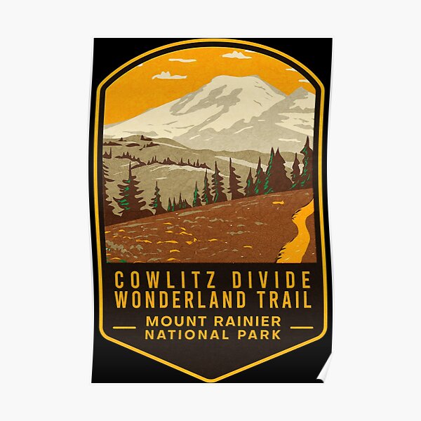 Poster « Cowlitz Divide Wonderland Trail Parc national du Mont Rainier ...