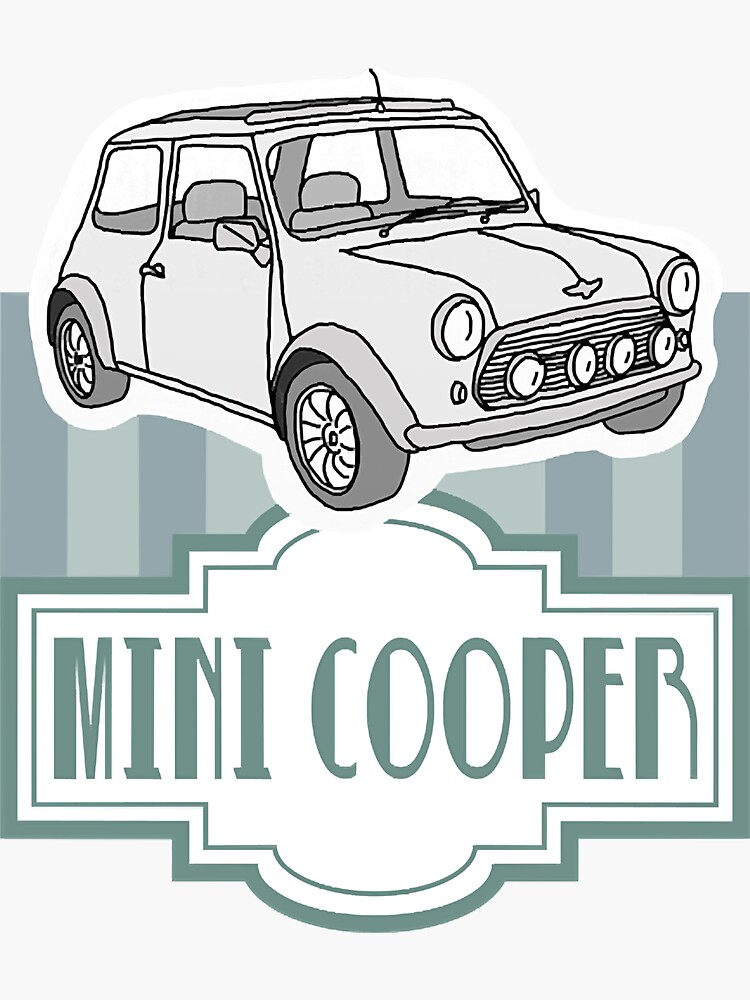 "mini car " Sticker by Heline99 | Redbubble