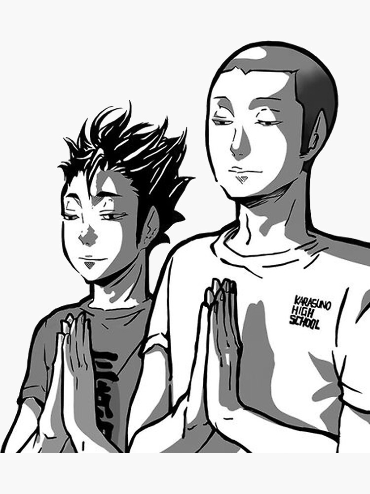 "Nishinoya & Tanaka Prayer" Sticker for Sale by Cedrek | Redbubble