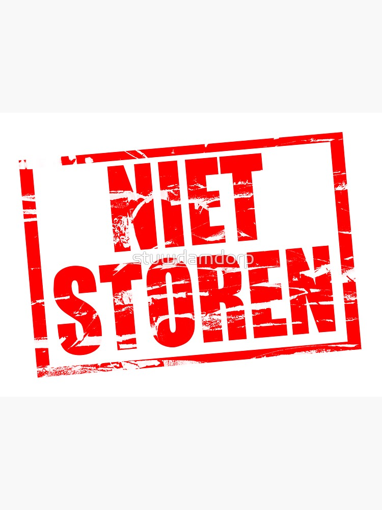 "Illustration - Red stamp - Do not disturb in Dutch - Niet storen ...