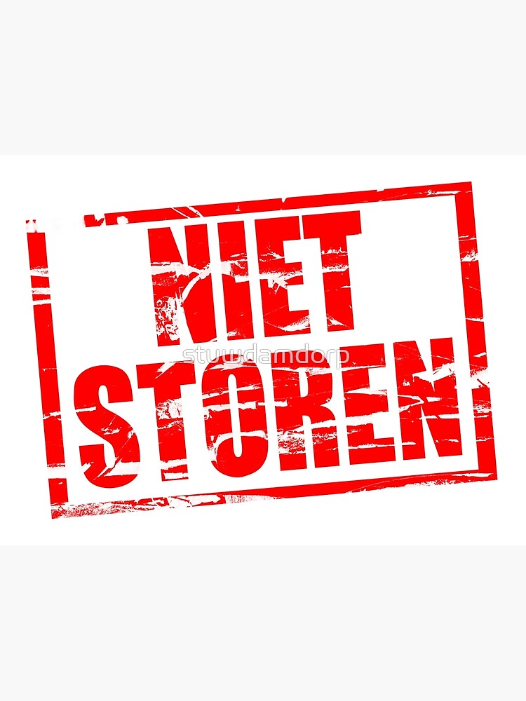 "Illustration - Red stamp - Do not disturb in Dutch - Niet storen ...