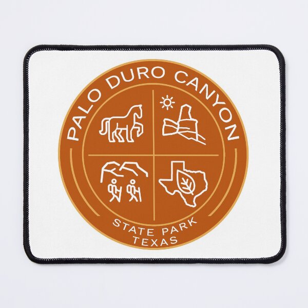 "Palo Duro Canyon State Park Heraldic Logo" Mouse Pad for Sale by ...