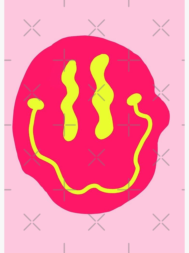 "pink melting face" Sticker for Sale by Simplykatie | Redbubble