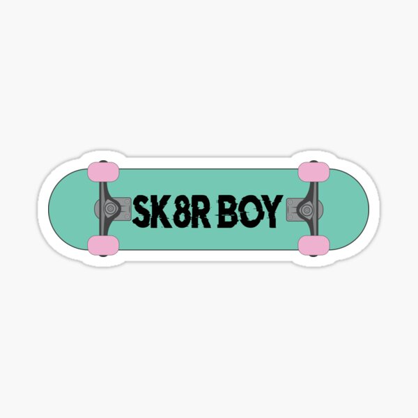 "SK8R BOY Skateboard" Sticker for Sale by JericaS | Redbubble