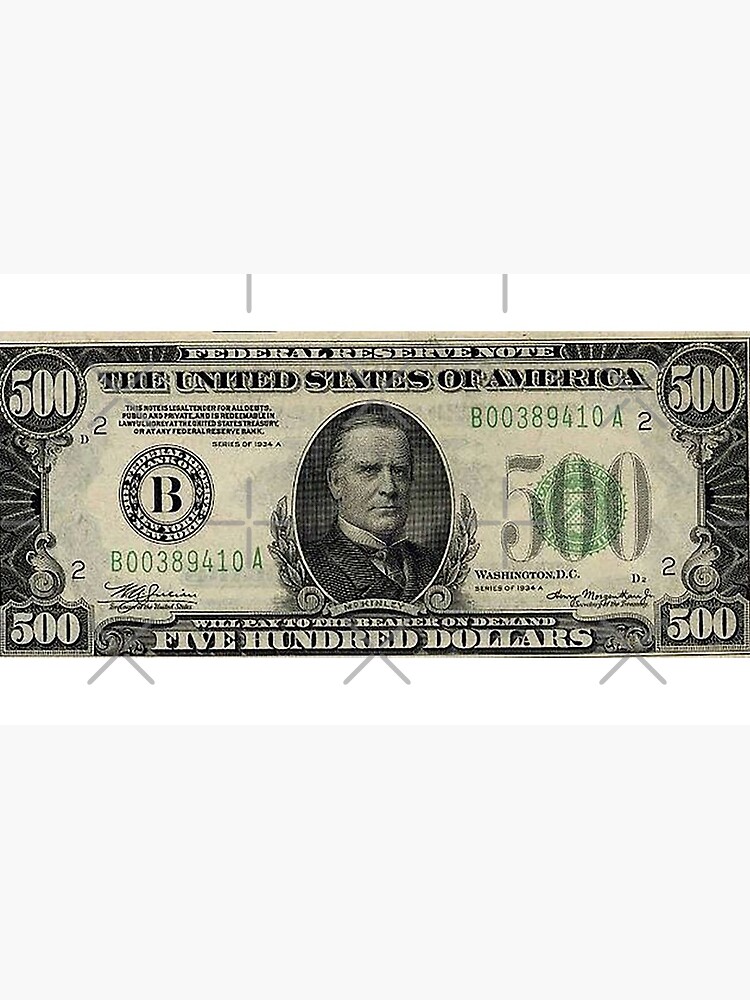 President on 500 dollar bill store