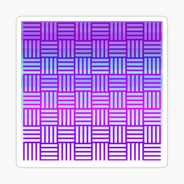 "Magenta Violet Line Pattern over a Light Blue Gradation no. 2" Sticker ...