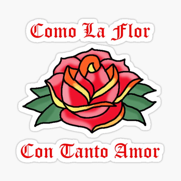 "Como La Flor" Sticker for Sale by GideonaRegan | Redbubble