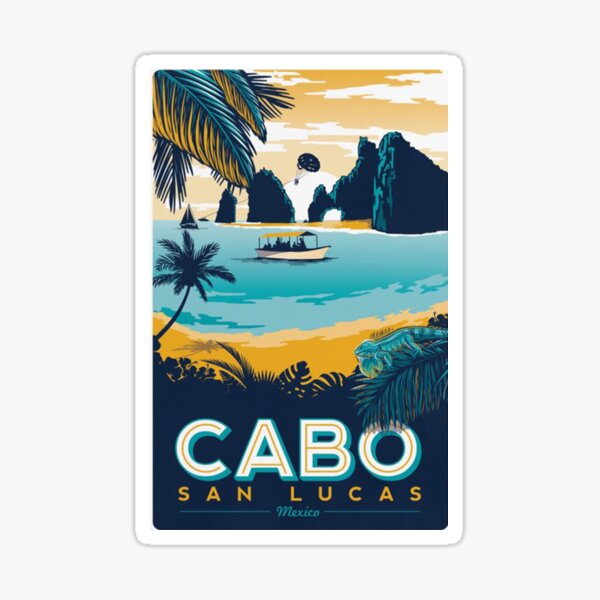 "Cabo San Lucas Vintage travel " Sticker for Sale by serramorano ...