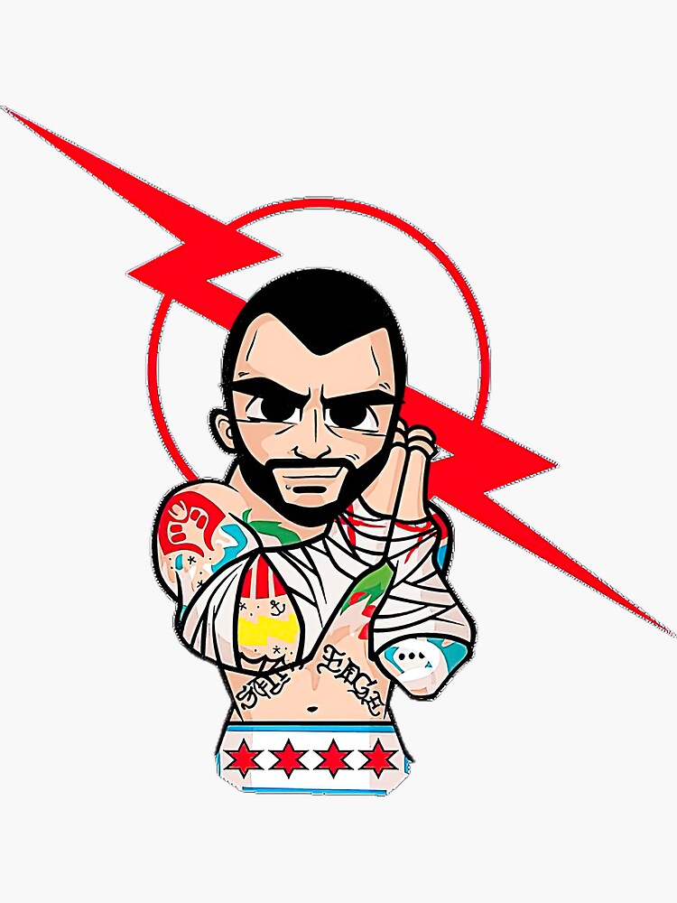 "Cm Punk " Sticker for Sale by transformm299 | Redbubble