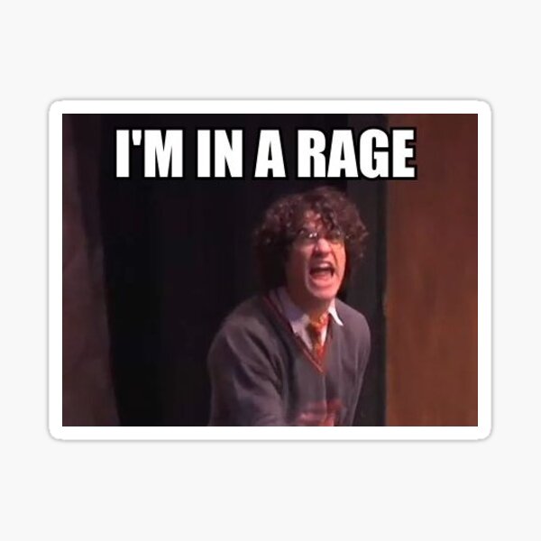 "I'm in a rage" Sticker for Sale by mythicstickers | Redbubble