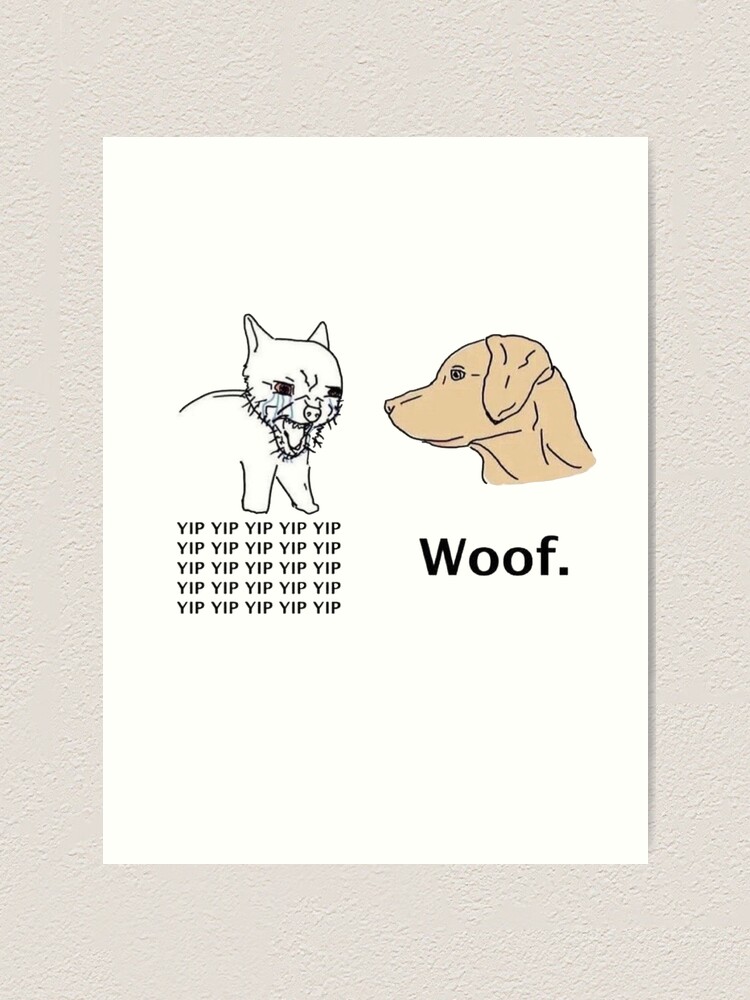 "Big Dog Supremacy / Dog Wojak Meme" Art Print for Sale by vennettb ...