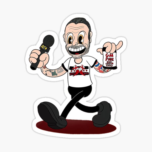 "Cm Punk " Sticker for Sale by transformm299 | Redbubble