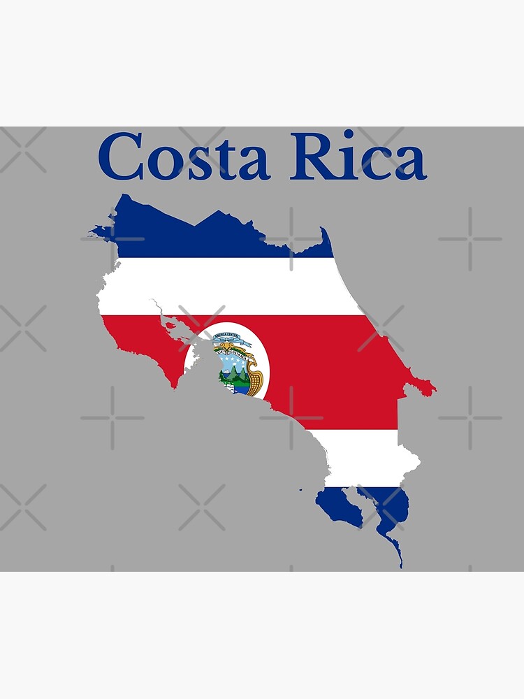 "Costa Rica Flag Map Design." Poster for Sale by marosharaf | Redbubble