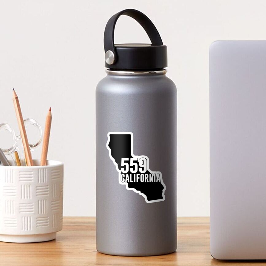 "559 Area Code Of Fresno California Map" Sticker for Sale by renzana ...