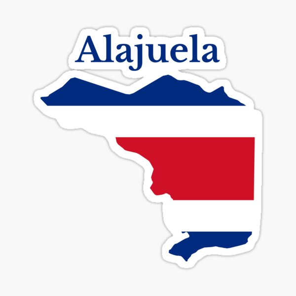 Pegatina «Diseño de Mapa de la Provincia de Alajuela, Costa Rice» de ...