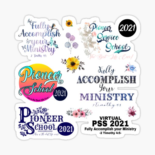 "Virtual Pioneer Service School 2021" Sticker for Sale by INSPIRING ...