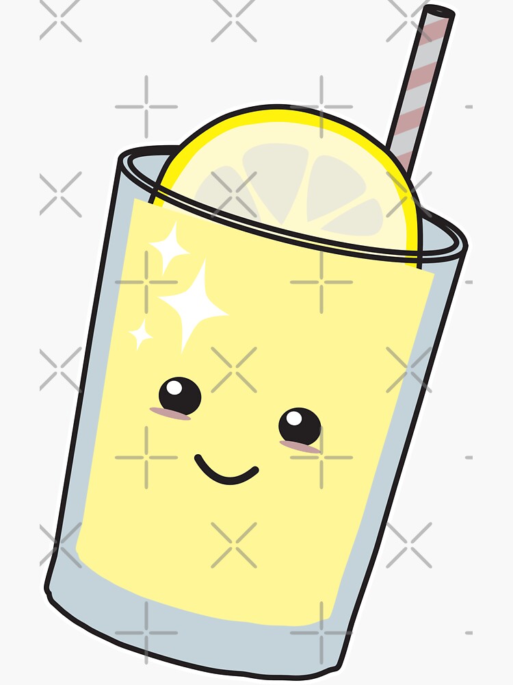 "Cute Kawaii Lemonade Graphic illustrations Design " Sticker for Sale ...