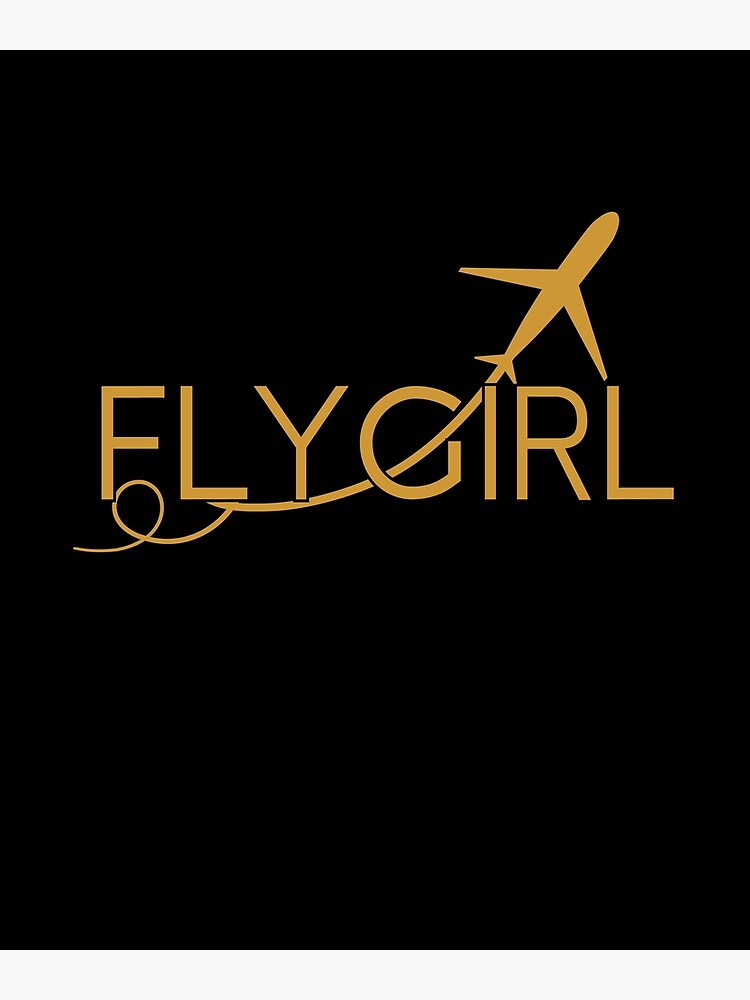 "Fly Girl Air Hostess Cabin Crew Funny Flying Aviation" Photographic ...