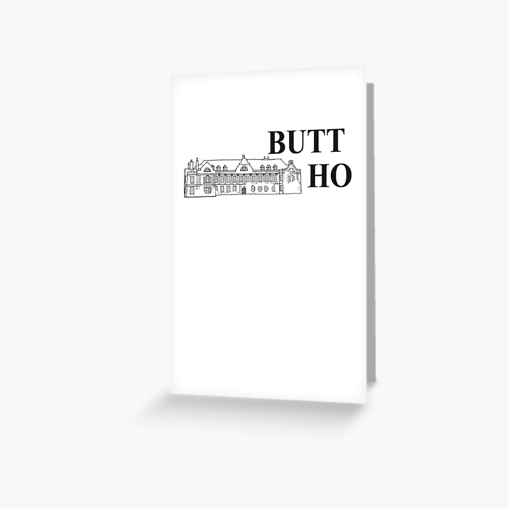 "BUTT HO - Button House" Greeting Card for Sale by AUSSIEPETS | Redbubble