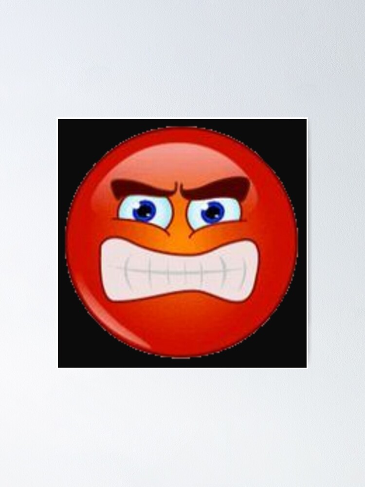 "Angry sticker" Poster for Sale by Monaymonay | Redbubble
