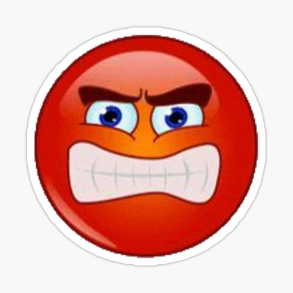 "Angry sticker" Sticker for Sale by Monaymonay | Redbubble