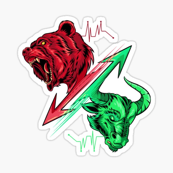 "Bear vs Bull Trading" Sticker for Sale by Daluyong | Redbubble