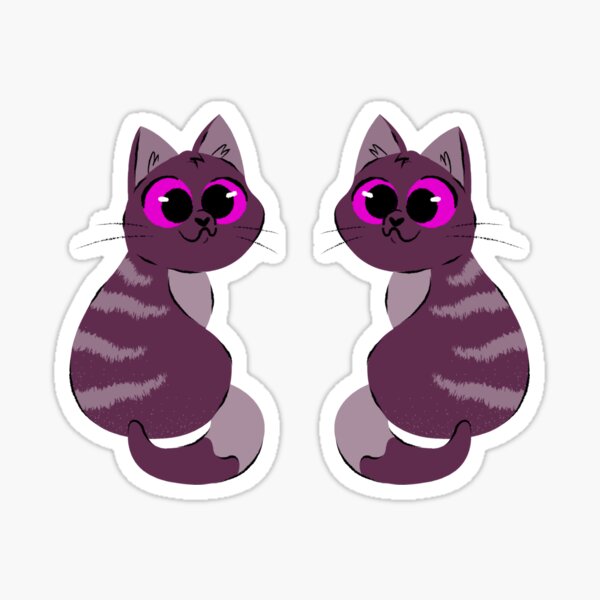"purple cat- Funny cat -purple eyes cat" Sticker for Sale by Mermaid100 ...