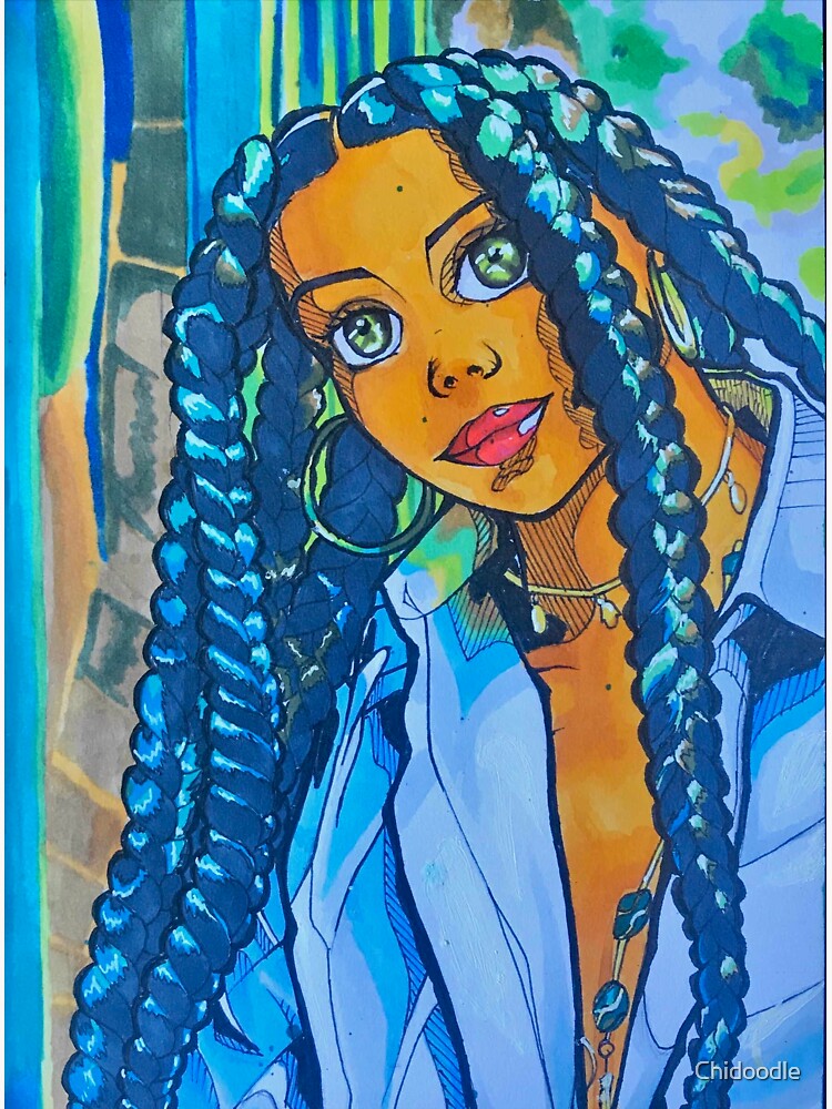 "Woman with very cool jacket" Sticker for Sale by Chidoodle | Redbubble
