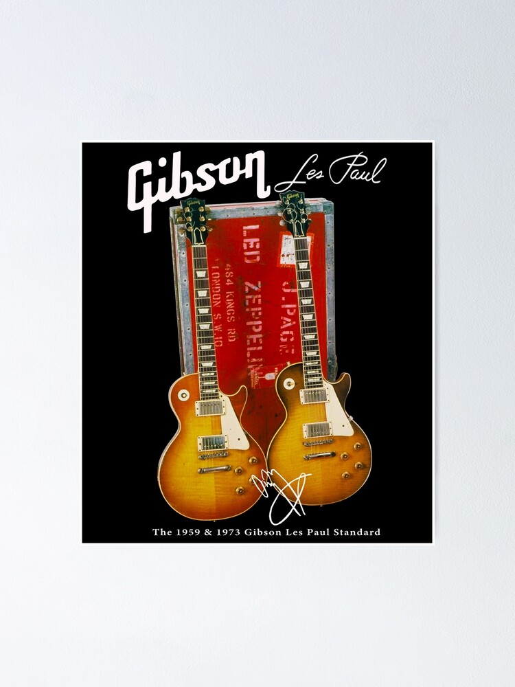"Gibson Les Paul J Page Guitar Art " Poster by EtalemSeiecamo | Redbubble