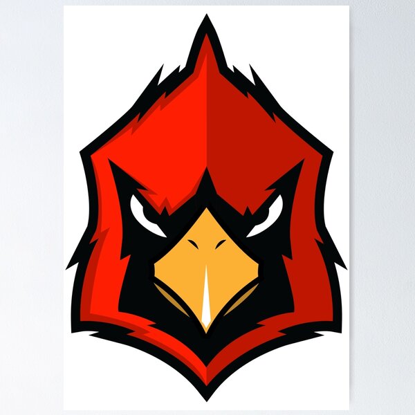 "red cardinal, Logos and uniforms of the St. Louis" Poster for Sale by ...