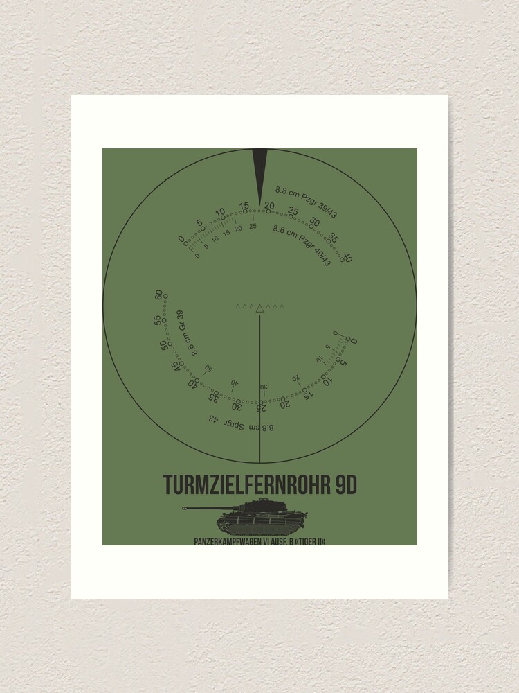 "Turmzielfernrohr 9d sight of the German Tiger II tank. on light" Art ...