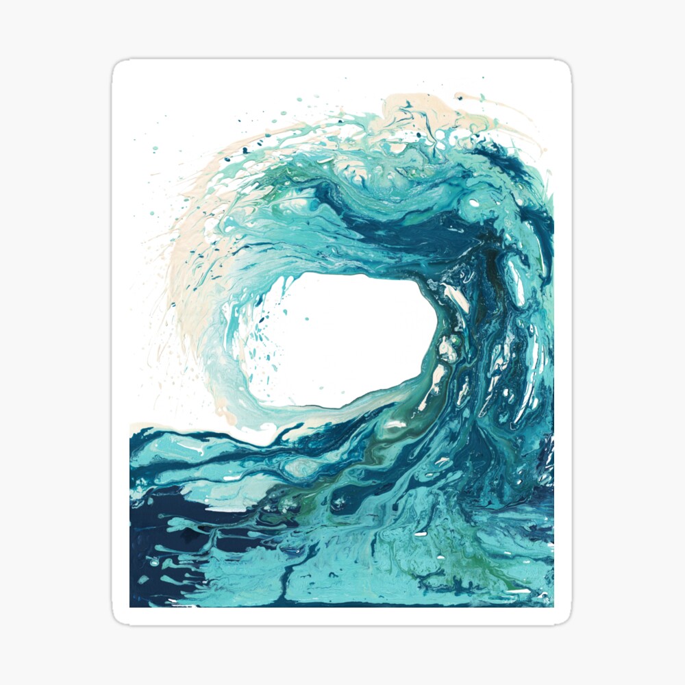 Tropical Print Blue Sea Print Ocean Waves Print Water Pattern Ocean ...