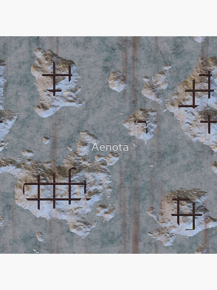 "Damaged concrete repeating pattern " Sticker by Aenota | Redbubble